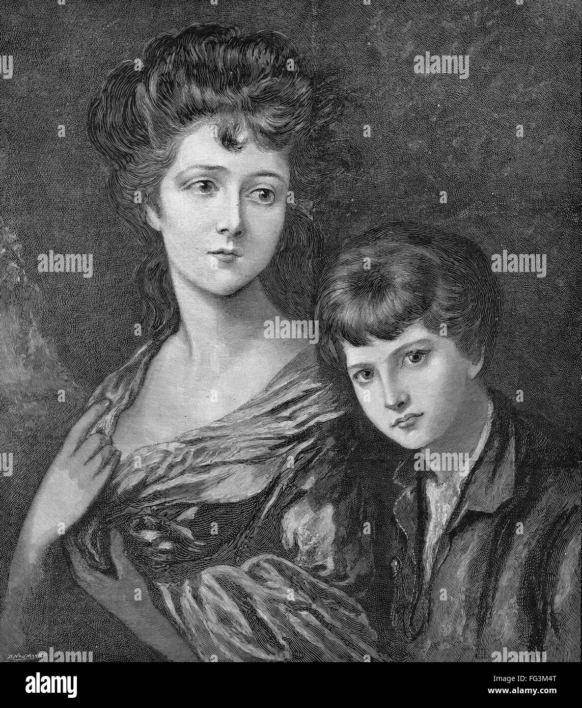 LINLEY CHILDREN, c1768. /nElizabeth Ann and Thomas Linley, children of ...