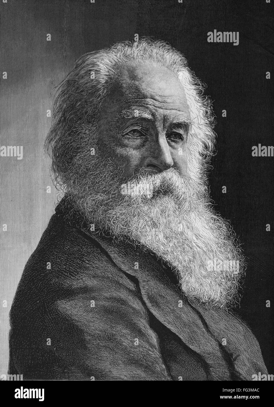 WALT WHITMAN (1819-1892). /nAmerican poet. Engraving, after a ...