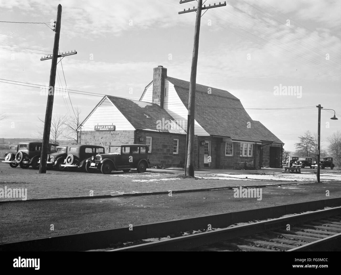 NEW JERSEY: TRAIN STATION. /nA train station in Radburn, New Jersey ...