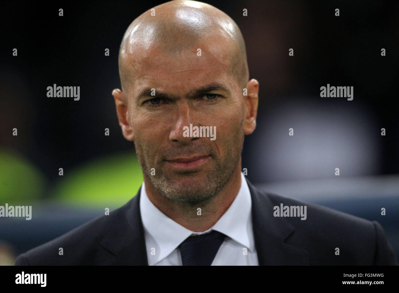 Rome, Italy. 17th February, 2016. Zinedine Zidane during fotball match ...