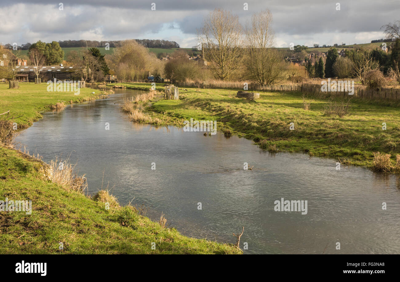 Fields and Meadows along the River Darent at Eynsford Stock Photo - Alamy