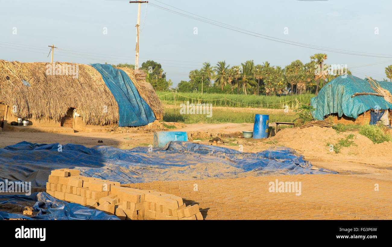 Traditional Indian Brick Manufacturing High Resolution Stock ...