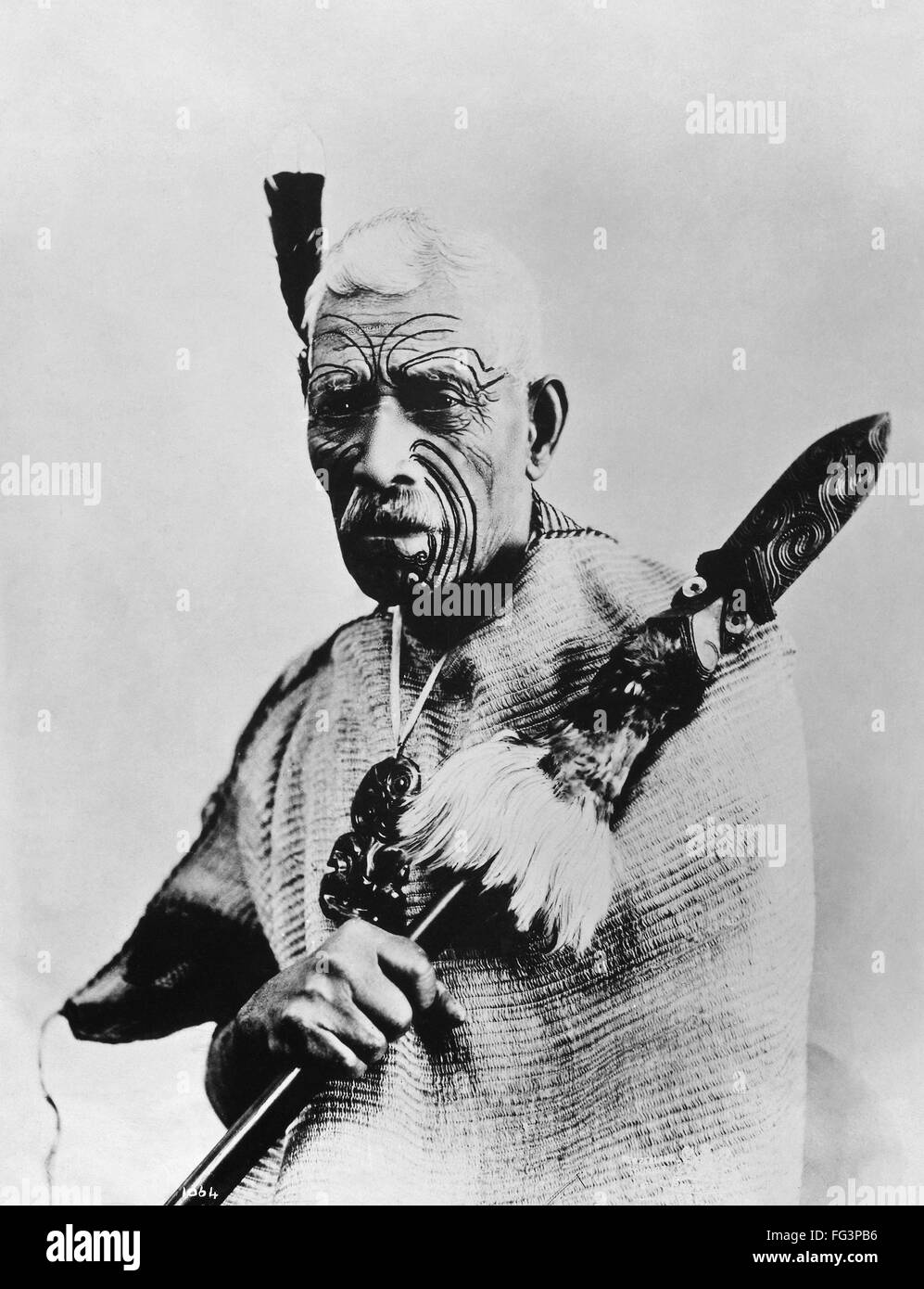 MAORI MAN, c1910. /nPortrait of a Maori man. Photograph, c1910 Stock ...