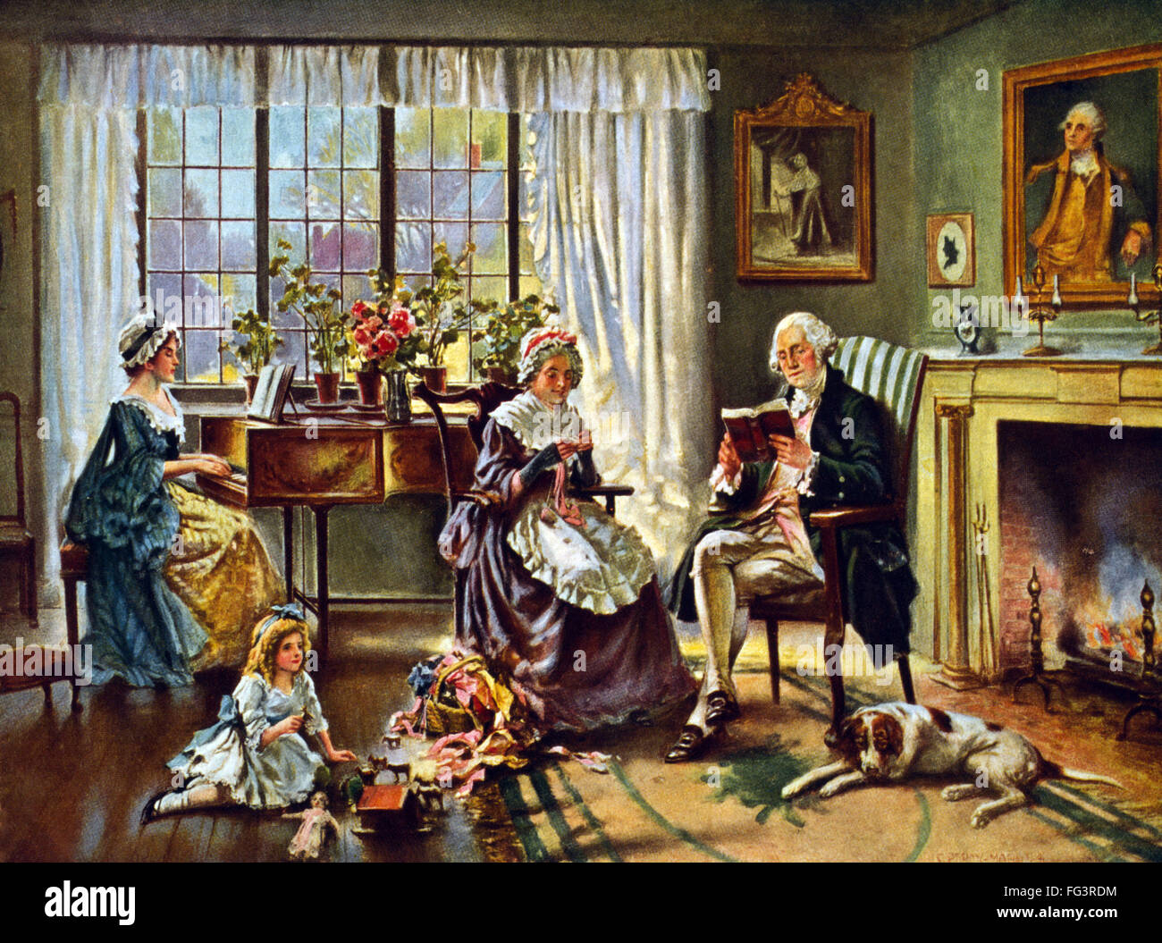 George washington family High Resolution Stock Photography and Images ...