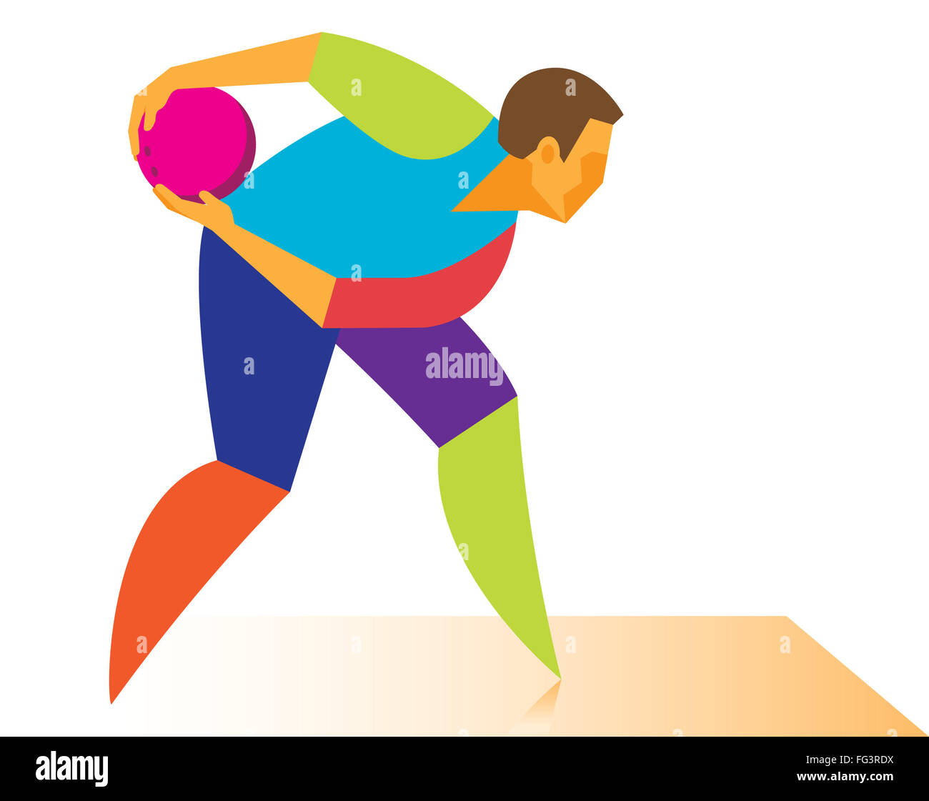 bowling player prepares to throw the ball Stock Photo - Alamy