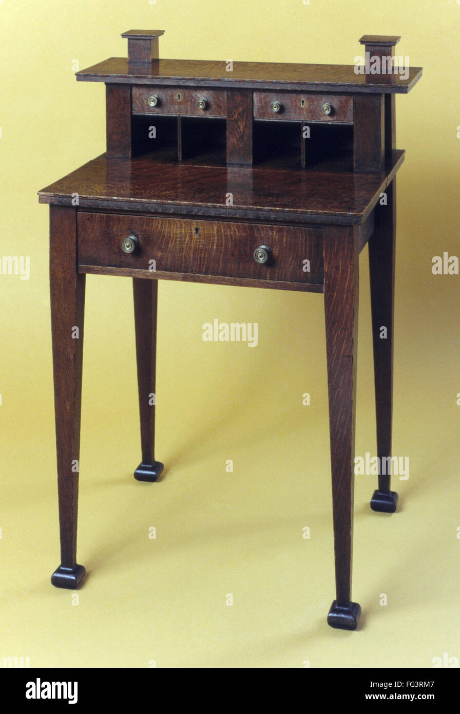 MACKMURDO: DESK, 1886. /nWriting desk designed by Arthur Heygate ...