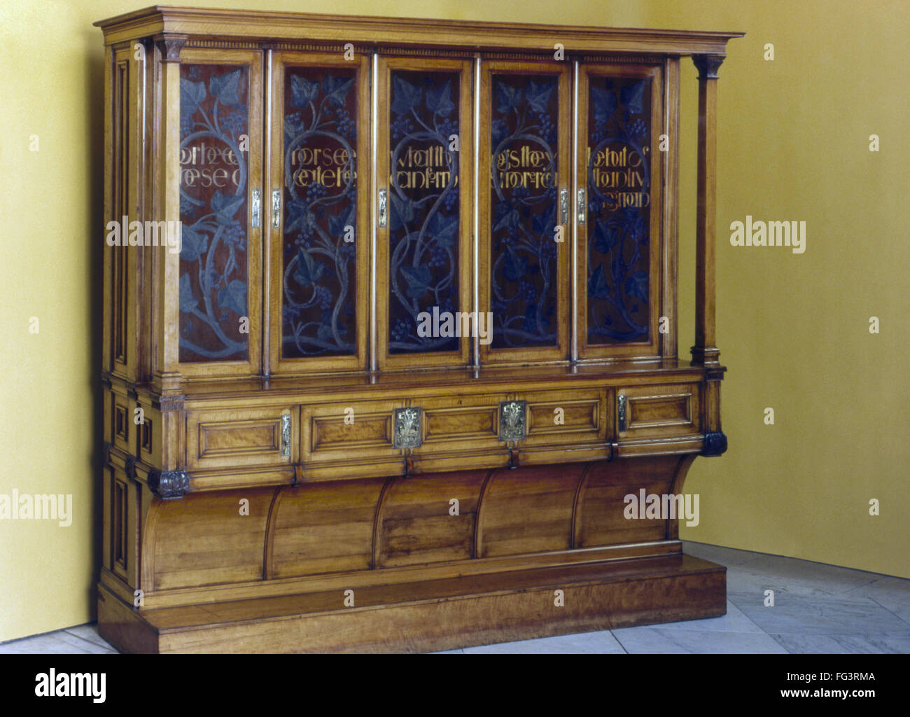 MACKMURDO: CABINET, c1886. /nCabinet designed by Arthur Heygate ...