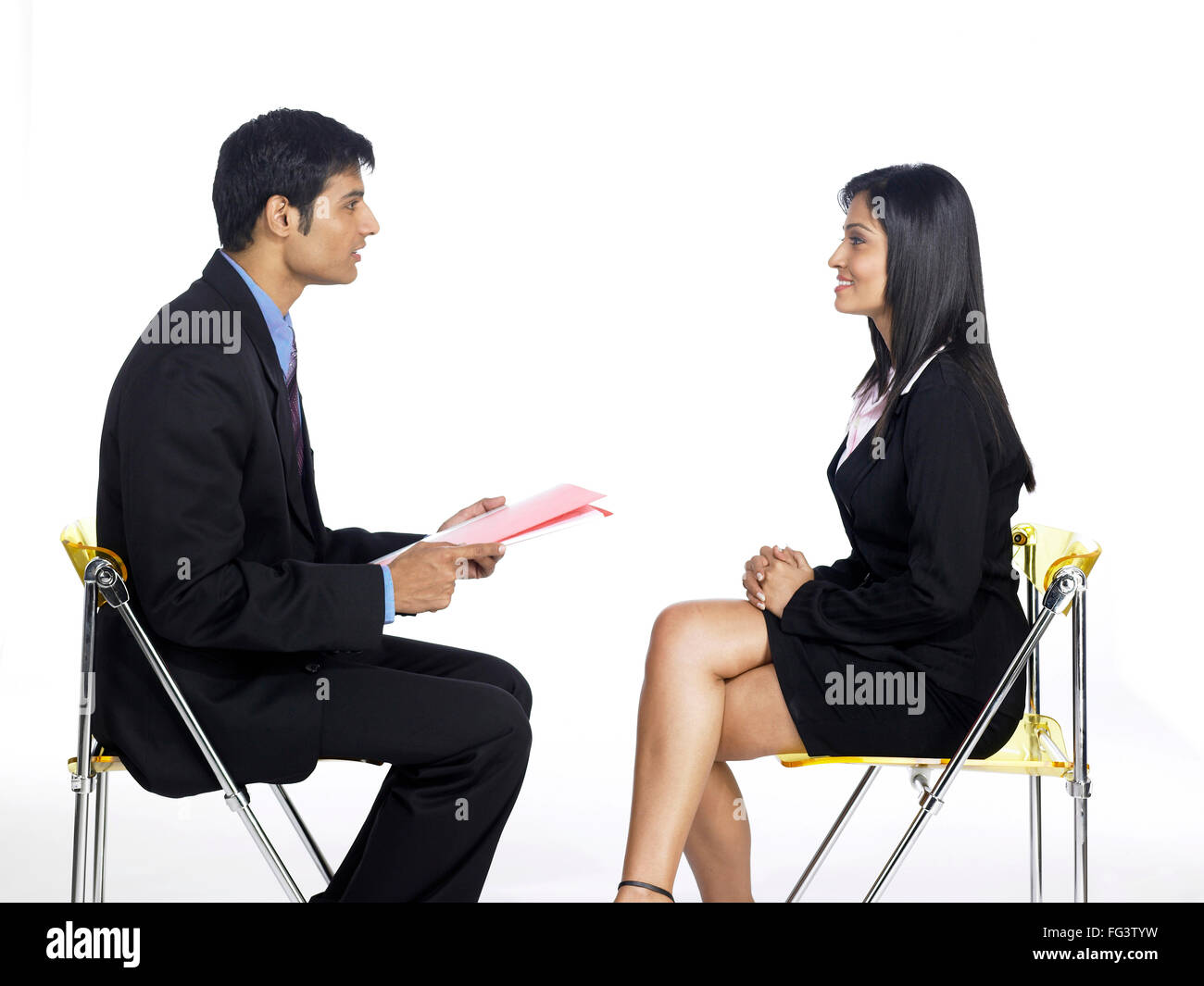 Interview two people indian hi-res stock photography and images - Alamy