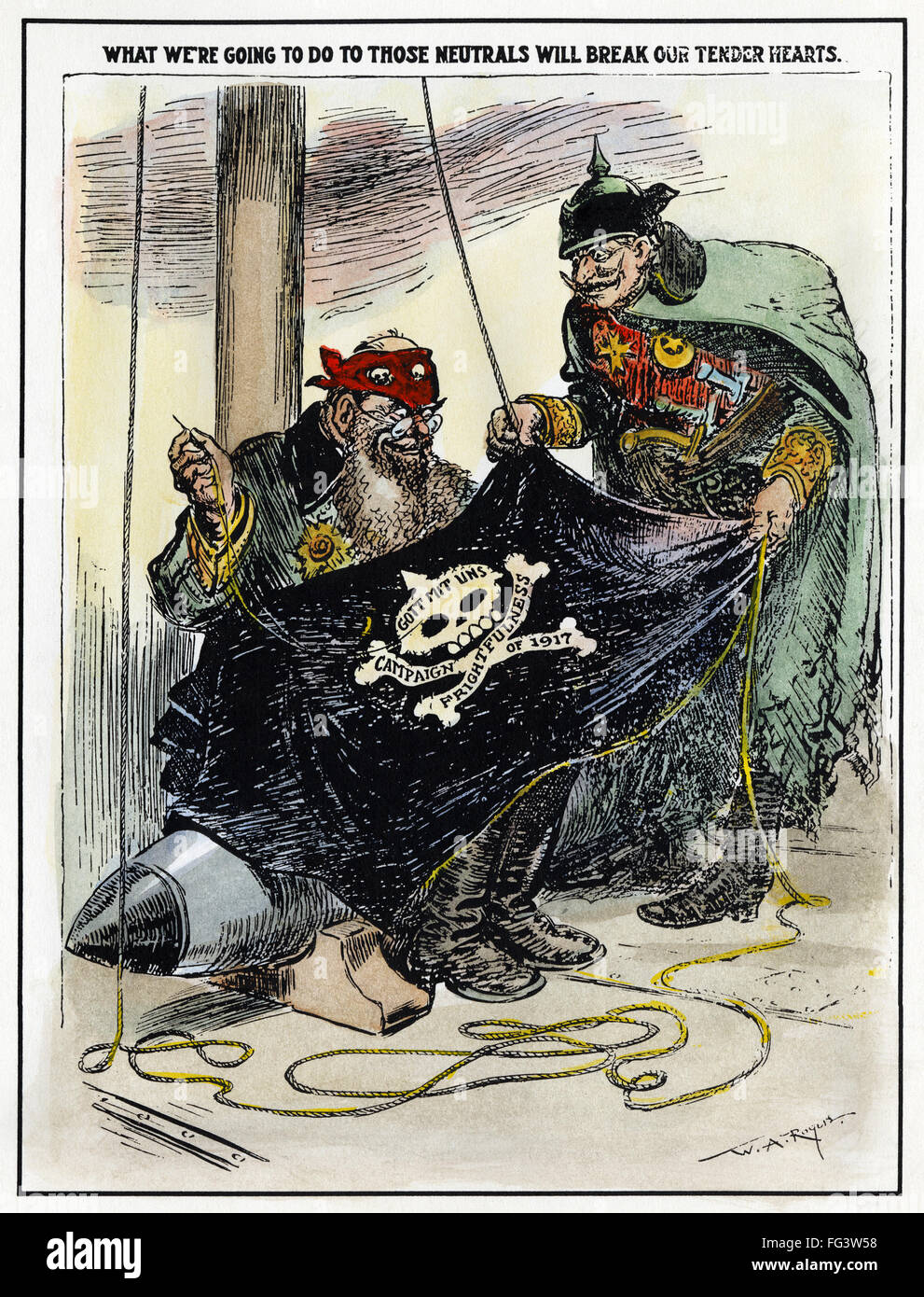 WWI: CARTOON, 1917. /n'What we're going to do to those neutrals will ...