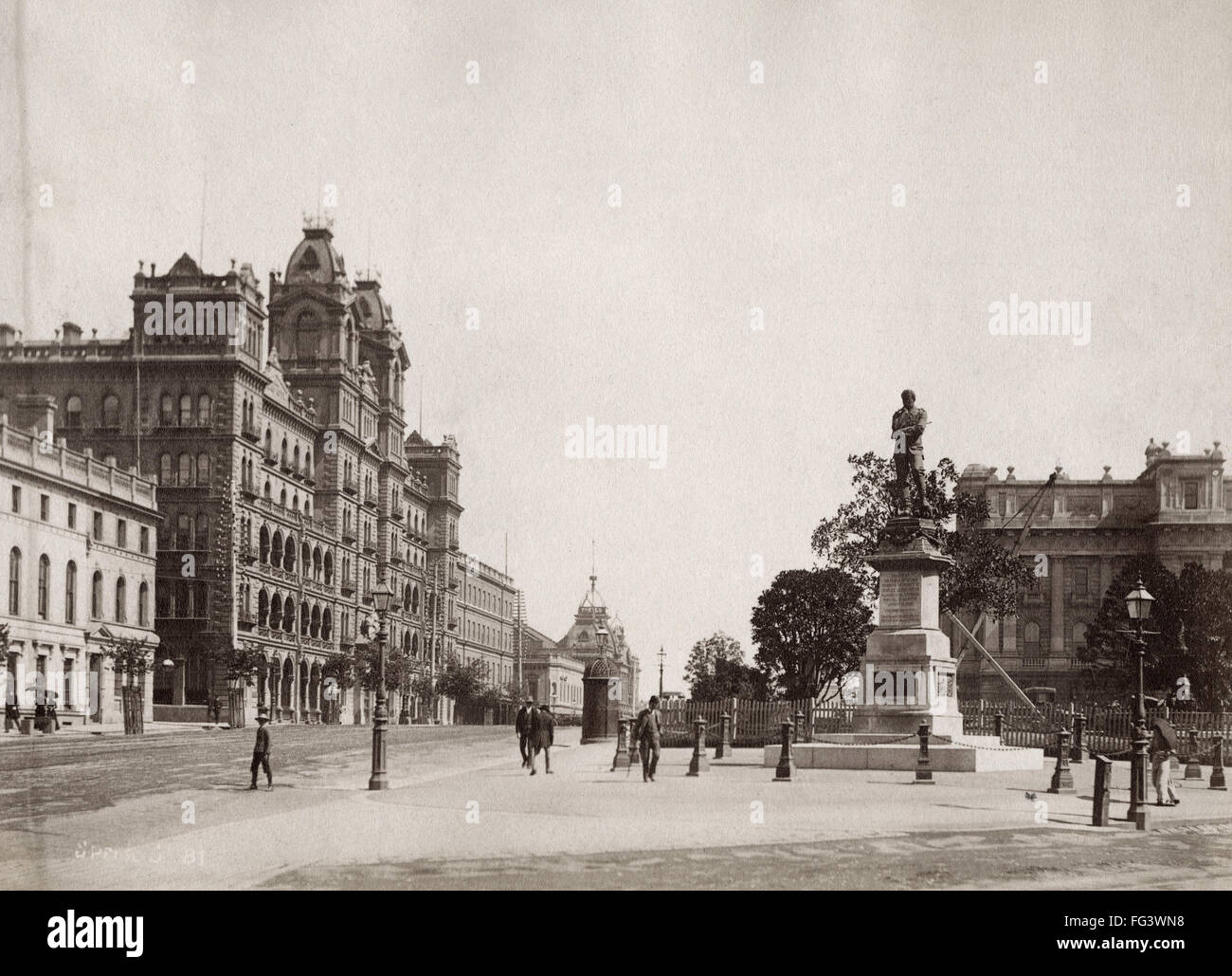 AUSTRALIA: MELBOURNE, c1900. /nA view of Spring Street in Melbourne ...