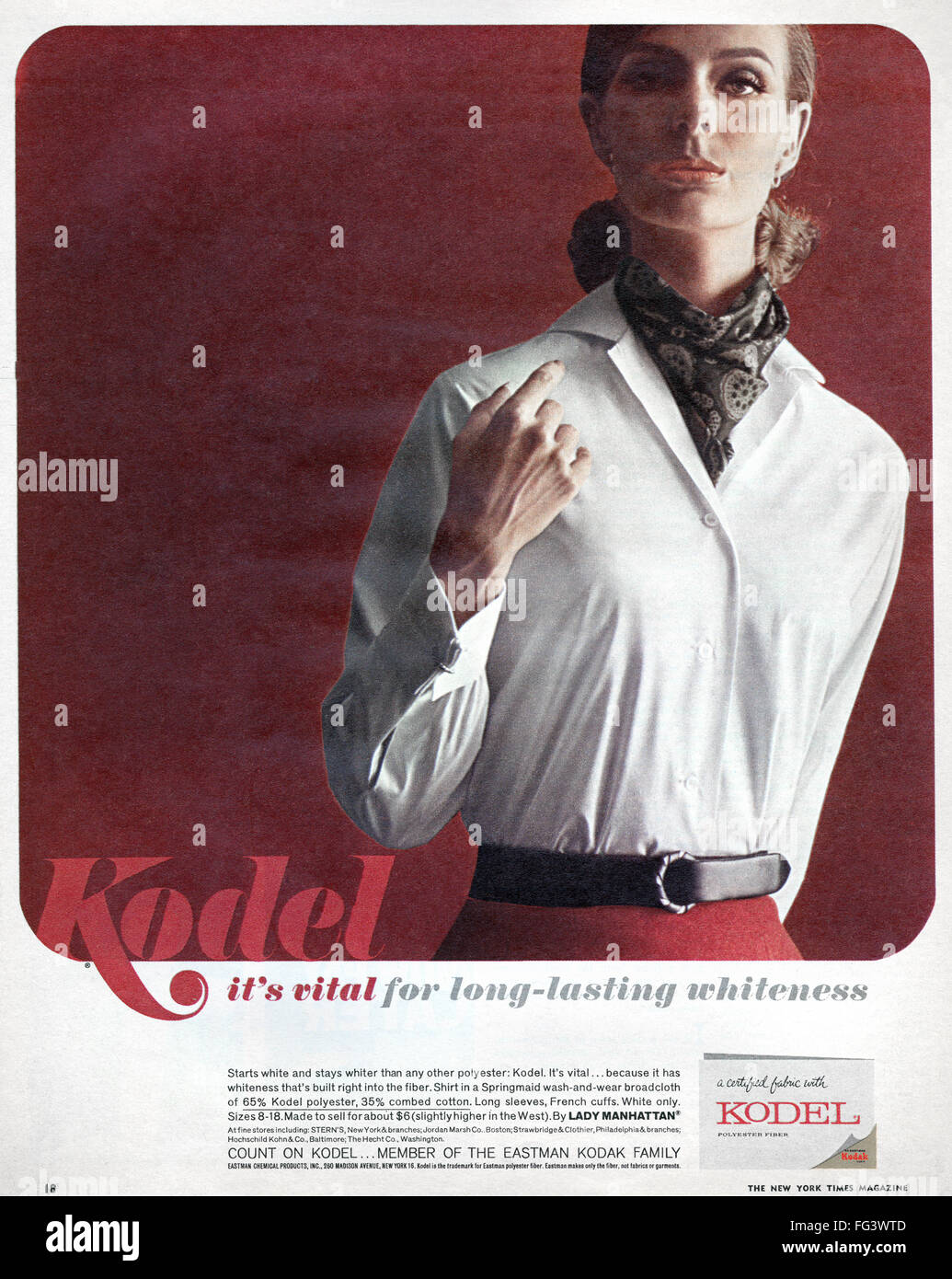 AD: KODEL FABRIC, 1964. /nAmerican advertisement for Kodel fabric, 1964 ...