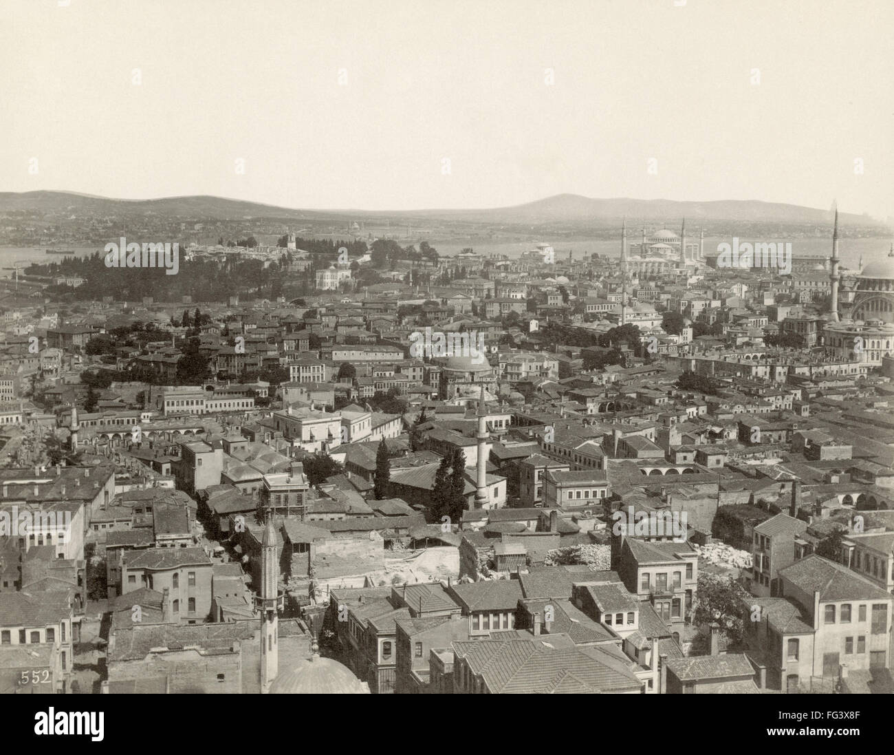 CONSTANTINOPLE, c1890. /nAerial view of Constantinople, showing Topkapi ...