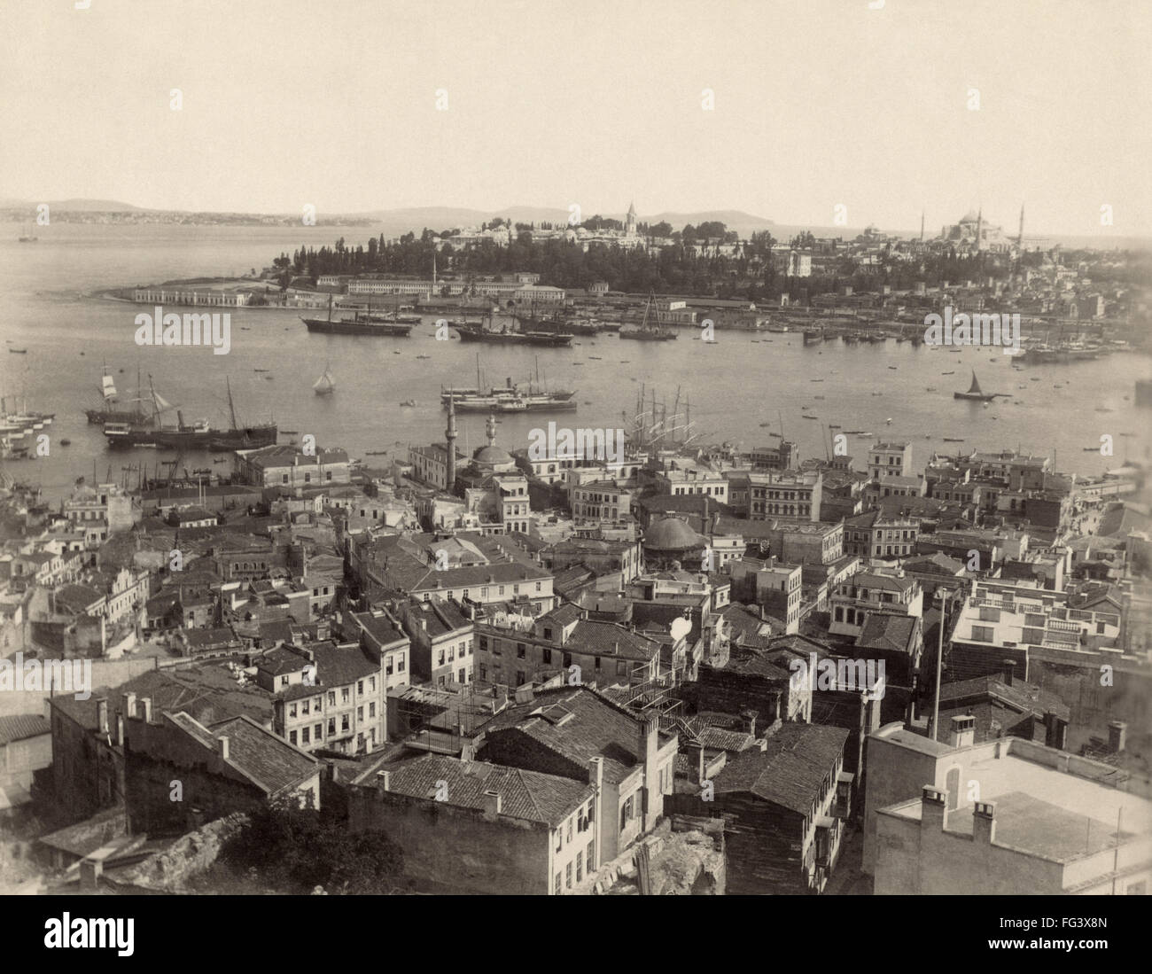 CONSTANTINOPLE, c1890. /nAerial view of Constantinople, showing the ...
