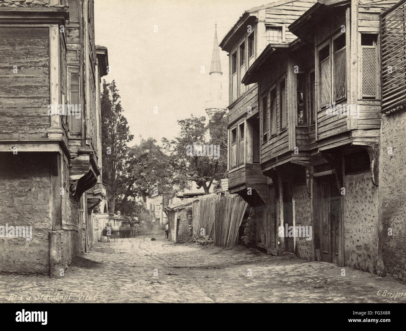 CONSTANTINOPLE, c1900. /nA street in Constantinople, Ottoman Empire ...