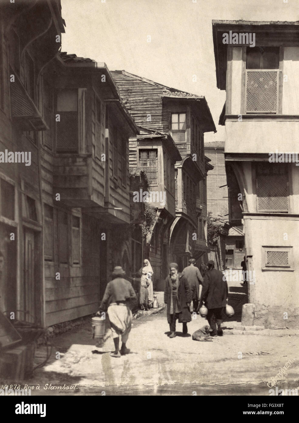 CONSTANTINOPLE, c1900. /nA street in Constantinople, Ottoman Empire ...