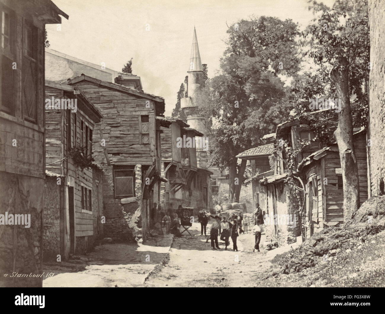 CONSTANTINOPLE, c1900. /nA street in Constantinople, Ottoman Empire ...