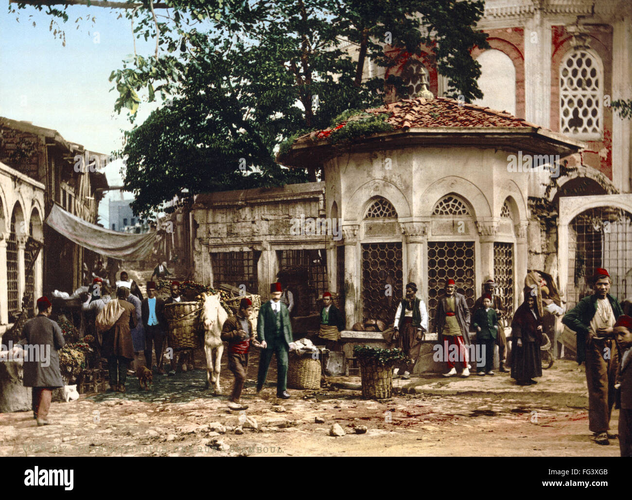 CONSTANTINOPLE, c1895. /nA street scene in Constantinople, Ottoman ...