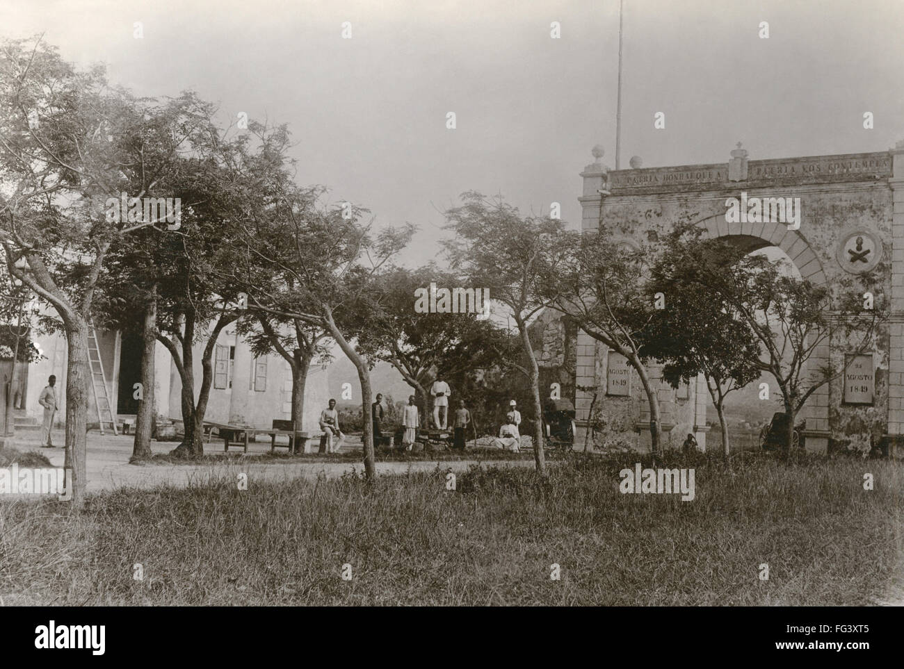MACAU, c1900. /nPortas do Cerco, the barrier gate between Portuguese ...
