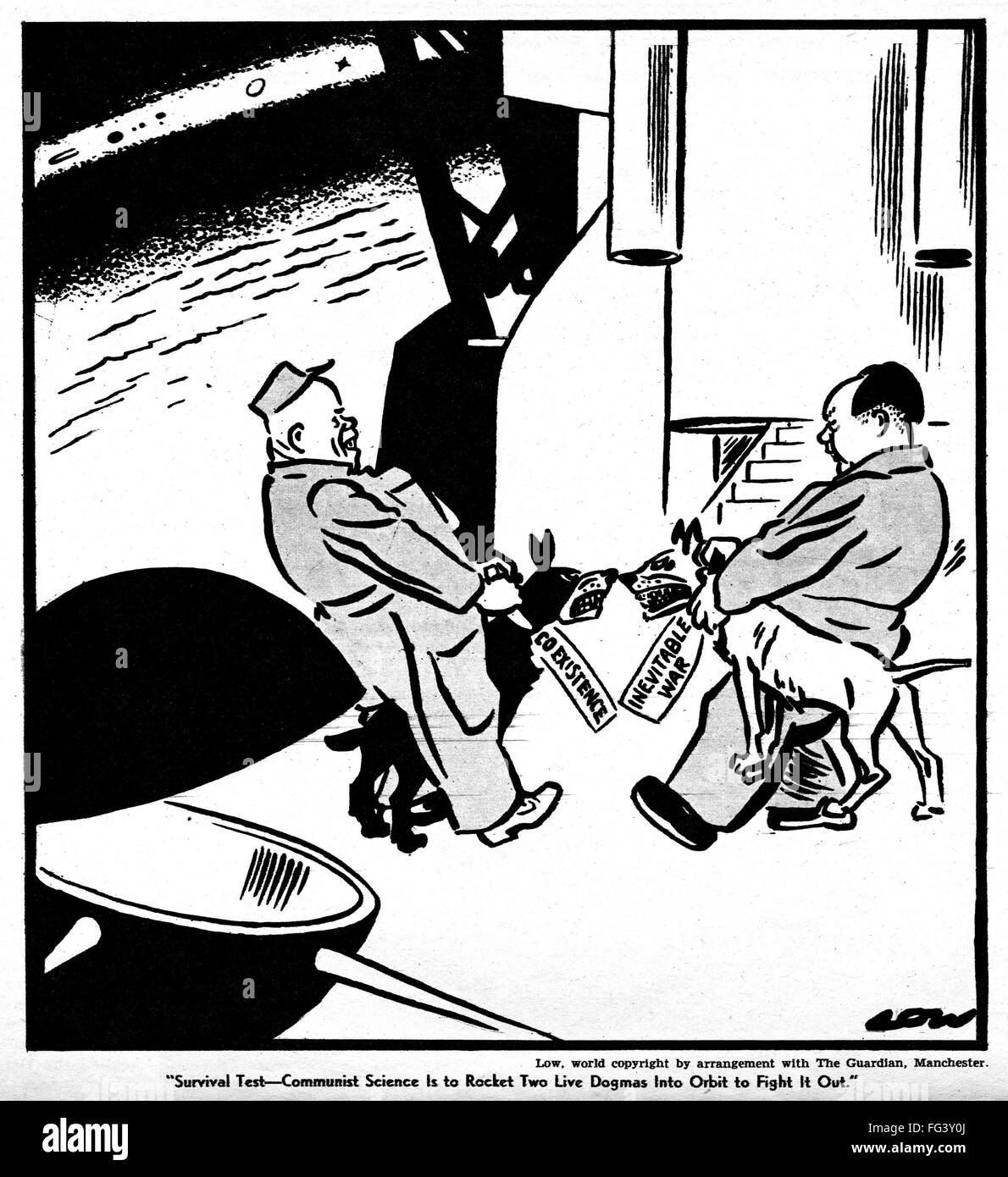COMMUNISM: CARTOON, 1963. /n'Survival Test--Communist Science Is to ...