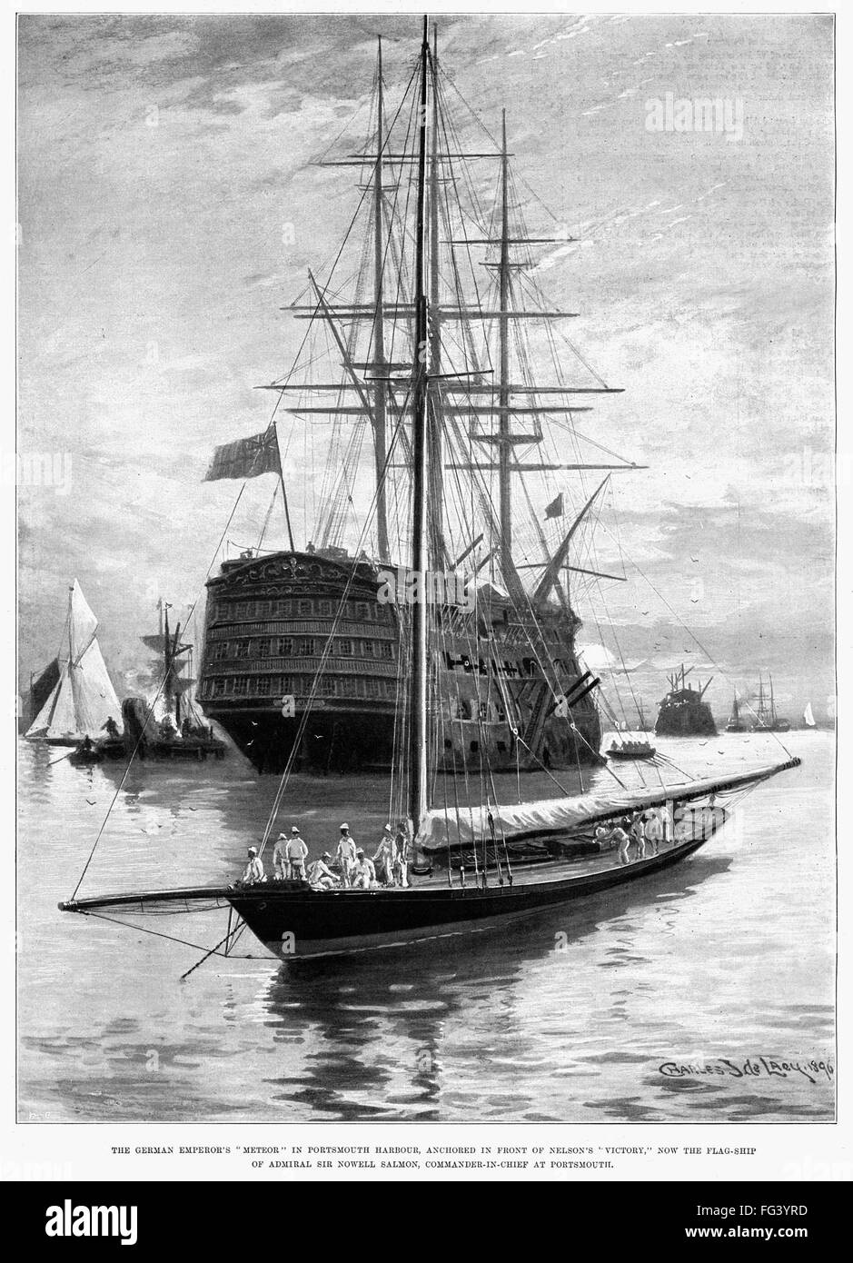 YACHT: METEOR, 1896. /nThe yacht 'Meteor,' owned by Emperor Wilhelm II ...