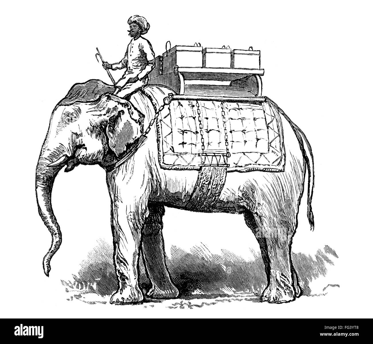 THIRD ANGLO-BURMESE WAR. /nAn artillery elephant, part of an elephant ...