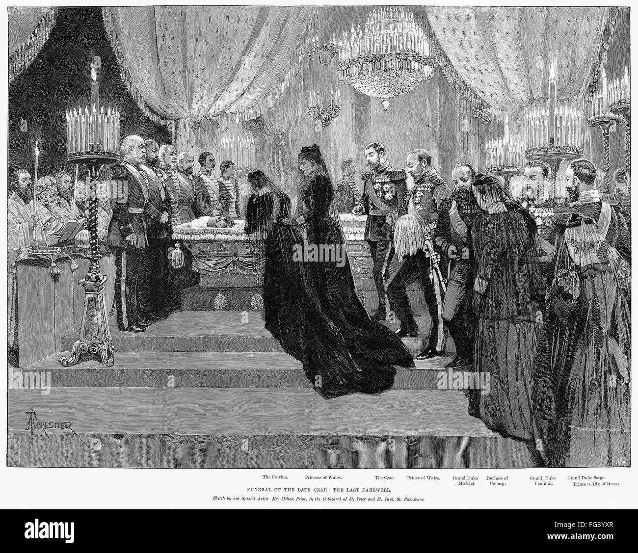 ALEXANDER III (1845-1894). /nCzar of Russia, 1881-1894. The funeral of ...