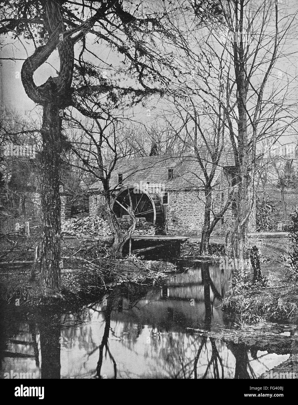 PHILADELPHIA: MILL, c1890. /nRobert's Mill in Germantown, Philadelphia ...
