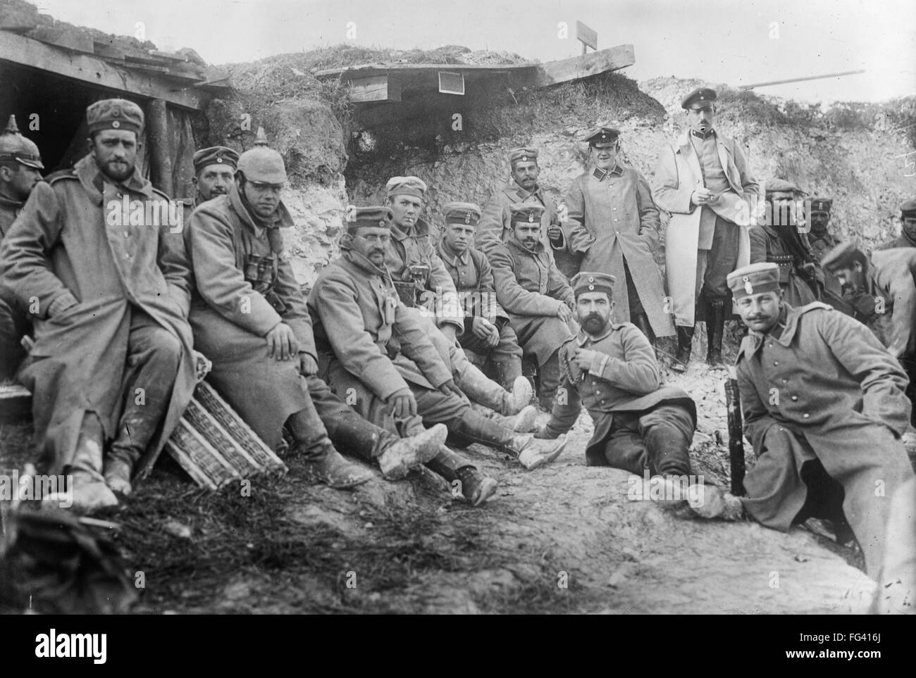 WWI: GERMAN SOLDIERS, 1914. /nGerman soldiers at Berry-Au-Bac, France ...