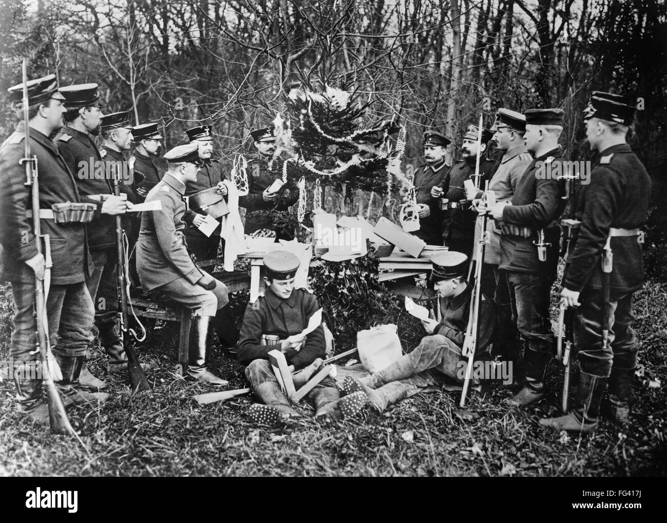 WWI: CHRISTMAS, c1915. /nGerman soldiers celebrating Christmas during ...