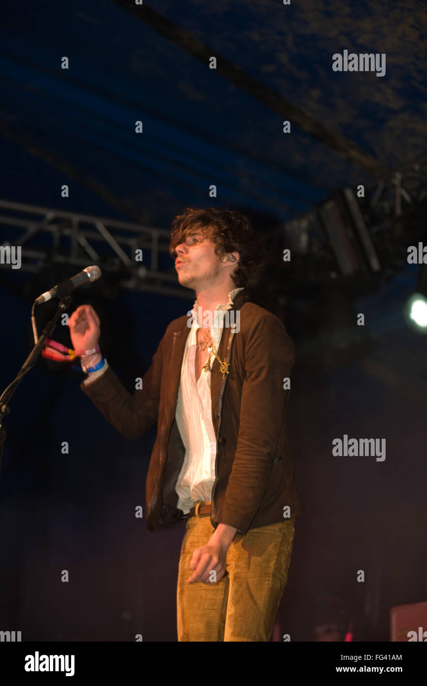 Joe Lean and the Jing Jang Jong performing at the Glastonbury Festival ...
