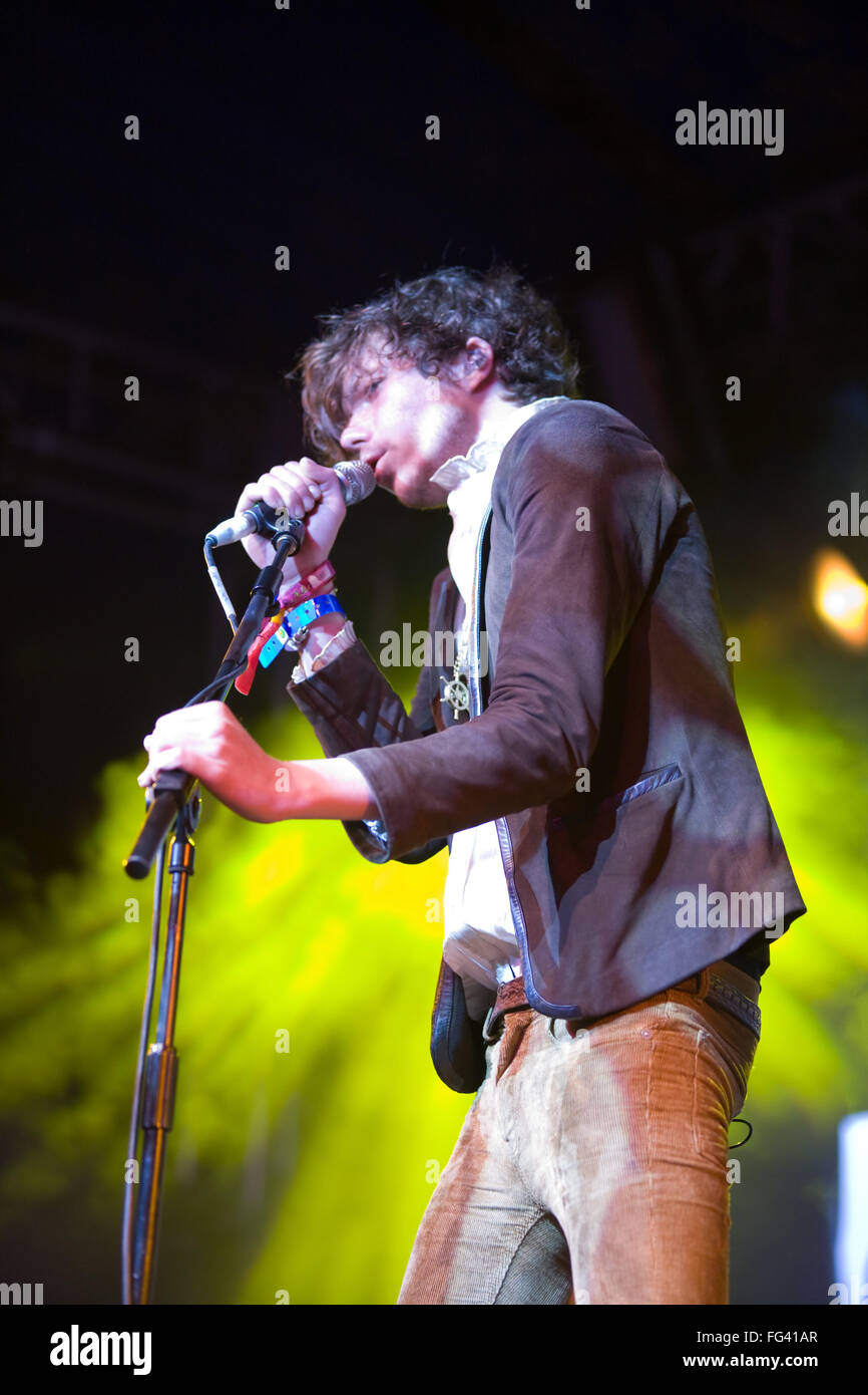 Joe Lean and the Jing Jang Jong performing at the Glastonbury Festival ...