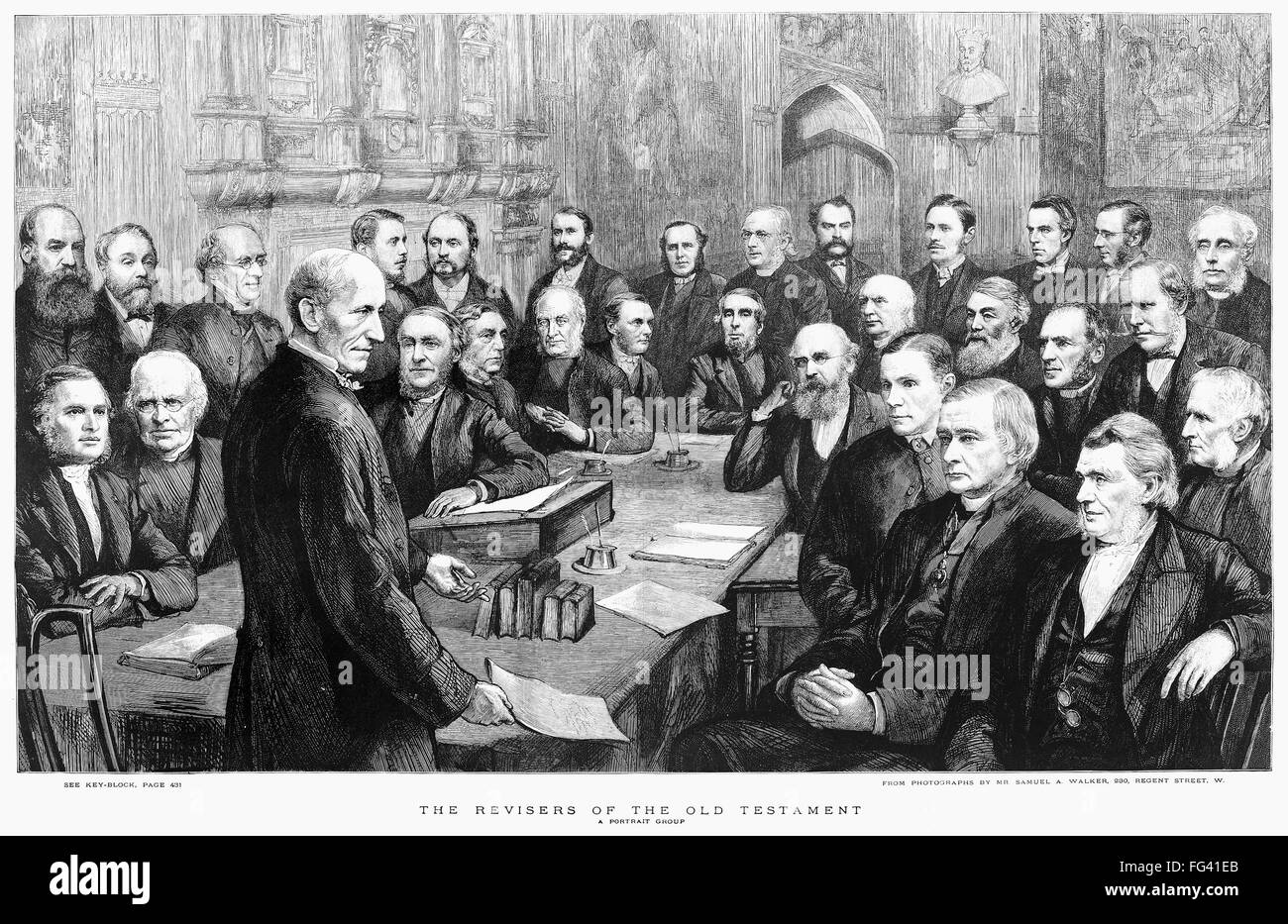 BIBLE REVISERS, 1885. /nGroup portrait of the British scholars who ...