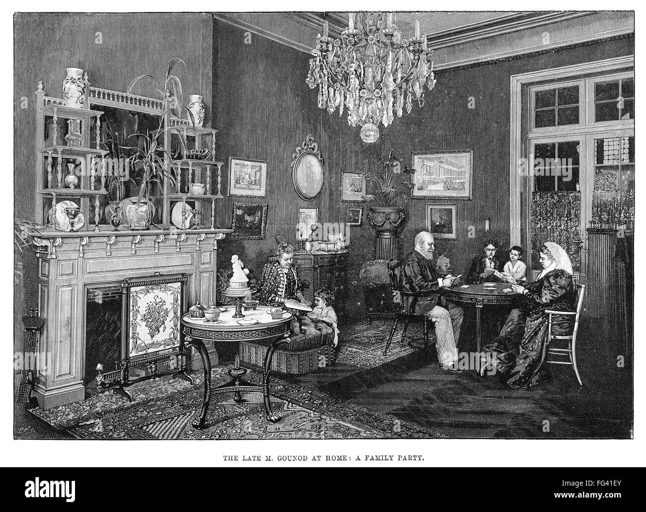 CHARLES FRANCOIS GOUNOD /n(1818-1893). French composer. Gounod at home ...