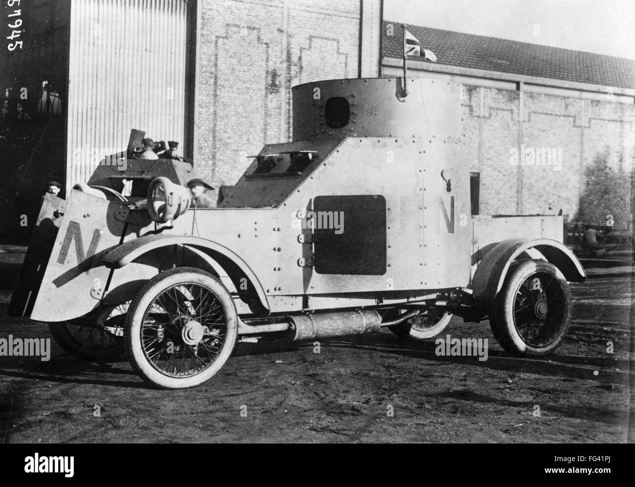 WWI: ARMORED CAR, c1915. /nAn armored car. Photograph, c1915 Stock ...