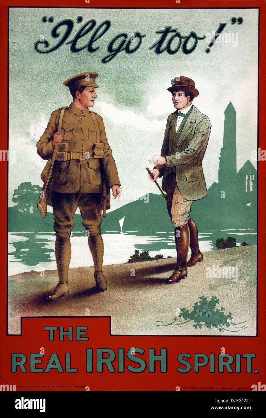 WWI: POSTER, 1915. /n'The real Irish spirit.' Irish recruitment ...