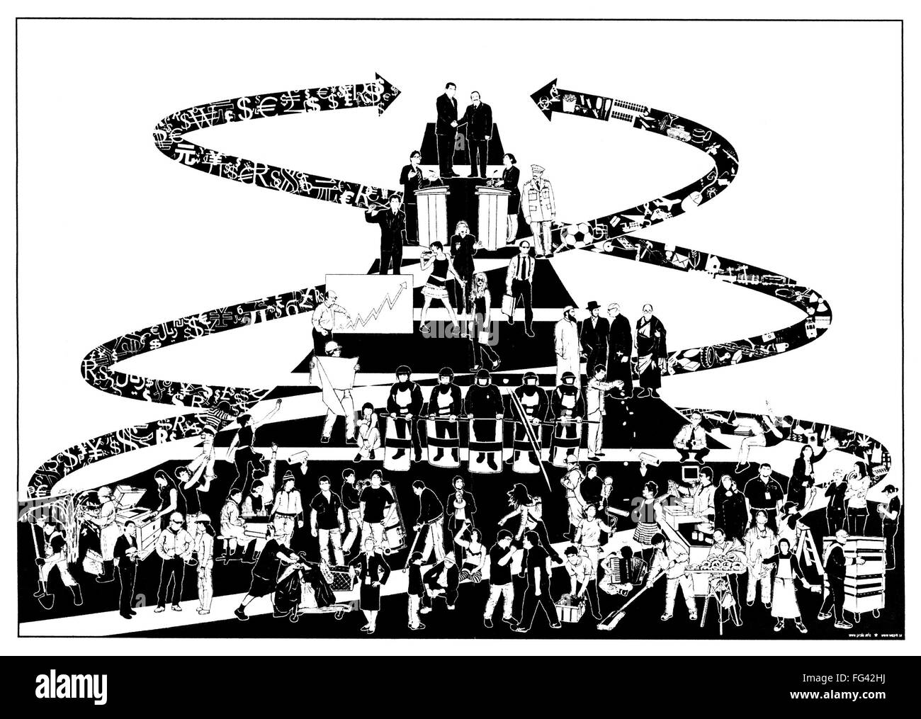 Pyramid of capitalist system poster High Resolution Stock Photography ...