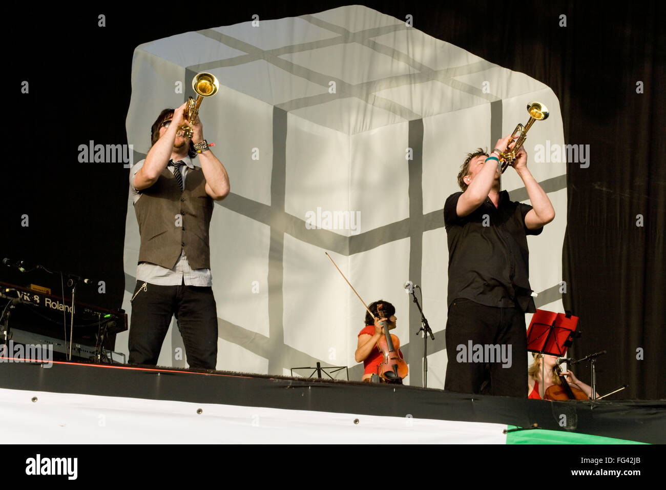 Guy Garvey singer in the English band Elbow performing at the ...