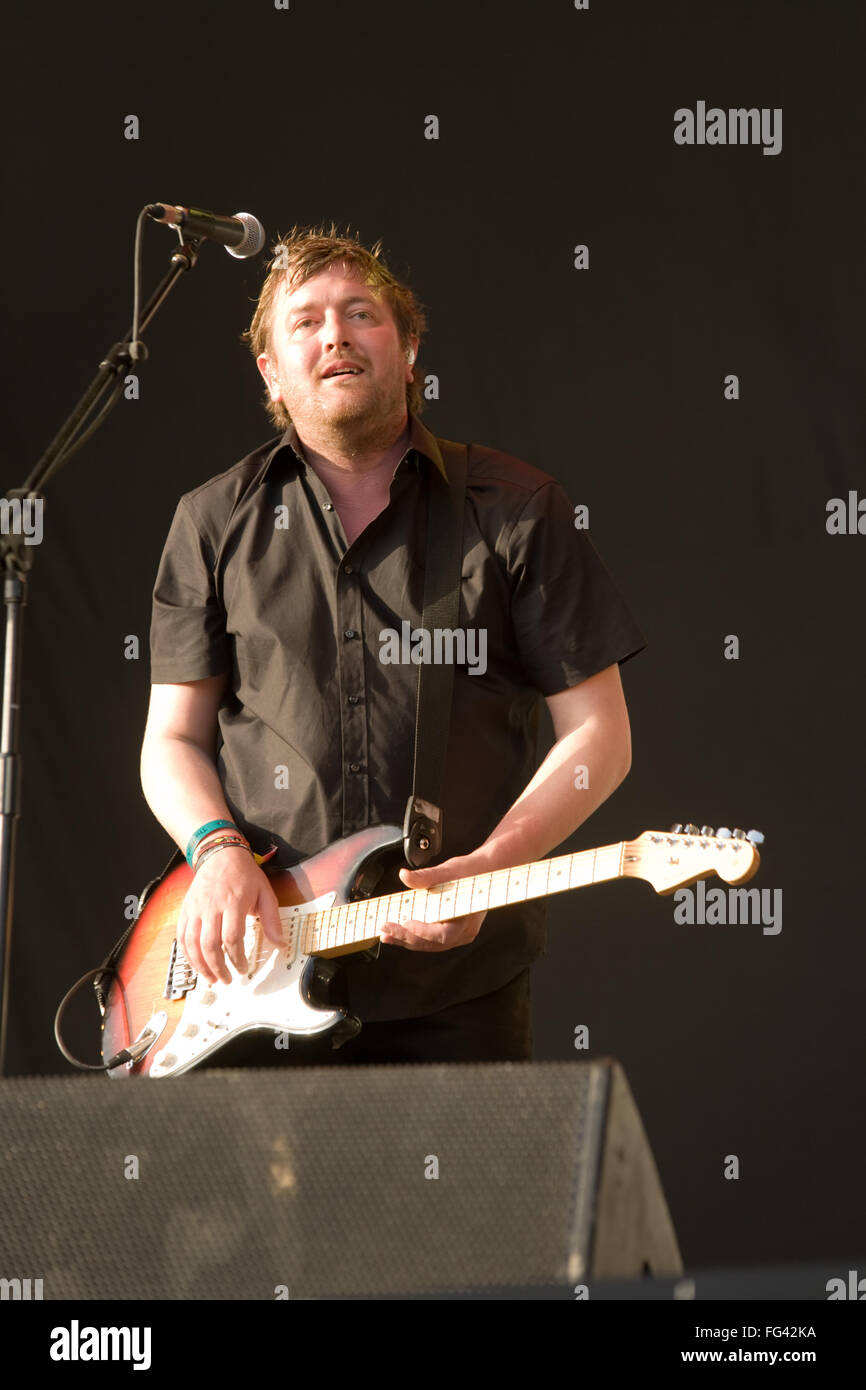 Guy Garvey singer in the English band Elbow performing at the ...