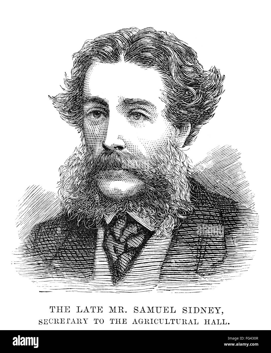 SAMUEL SIDNEY (1813-1883). /nEnglish writer on agriculture. Engraving ...
