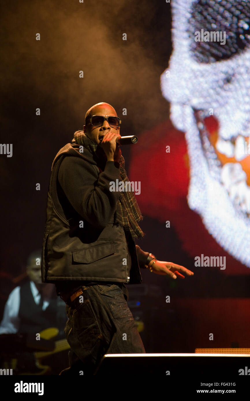 American artist Jay-Z , Jay Z headlining the Pyramid Stage at ...