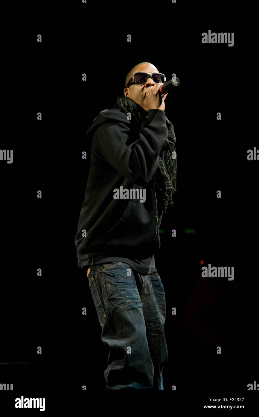 American artist Jay-Z , Jay Z headlining the Pyramid Stage at ...