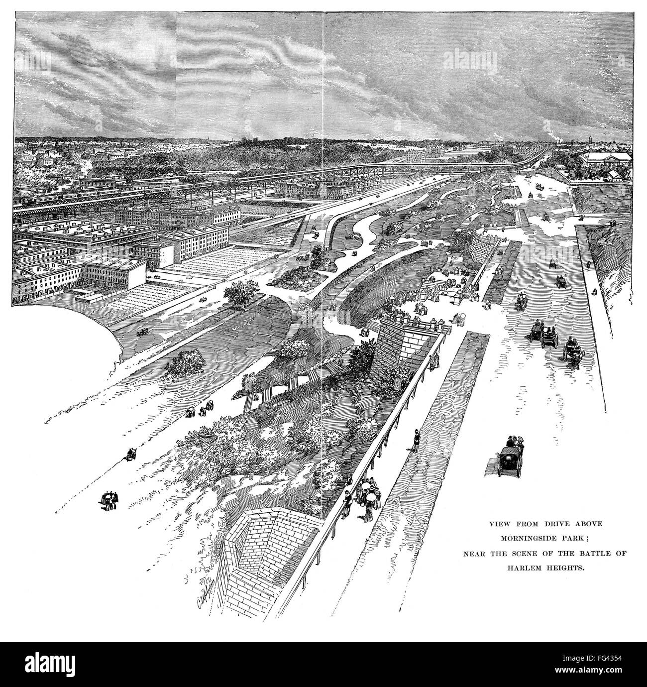 NEW YORK: MORNINGSIDE. /nView of Morningside Park in Harlem, New York ...