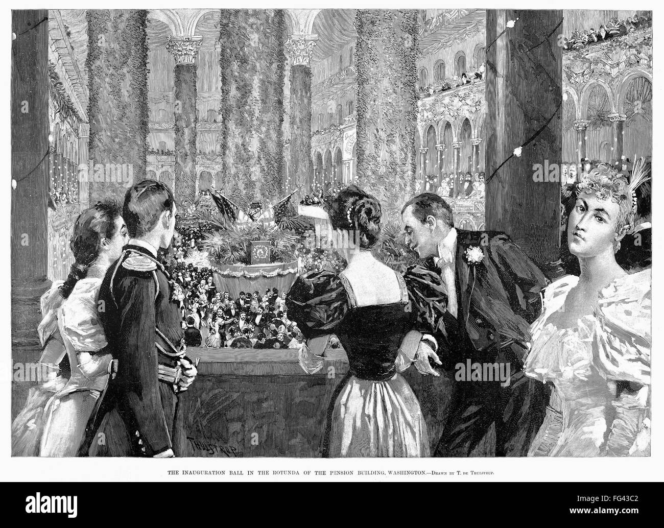 INAUGURAL BALL, 1893. /nInaugural ball at the Pension Building in ...