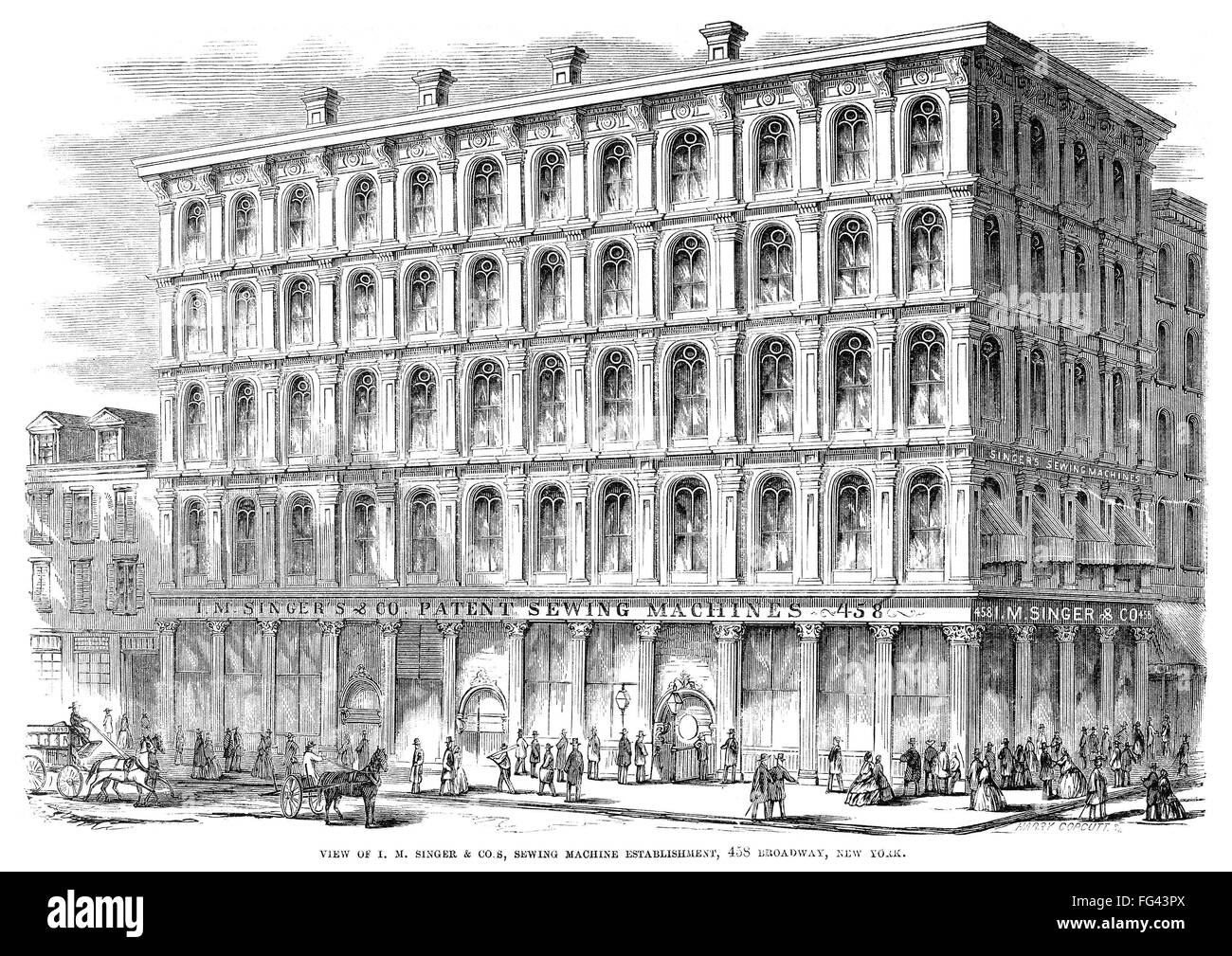 NEW YORK: SINGER FACTORY. /nThe I.M. Singer Sewing Machine Factory at ...