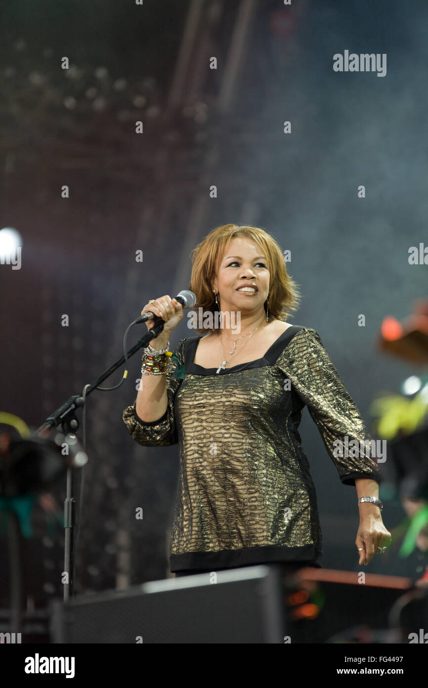 Candi Staton performing on the Jazz stage at the Glastonbury Festival ...