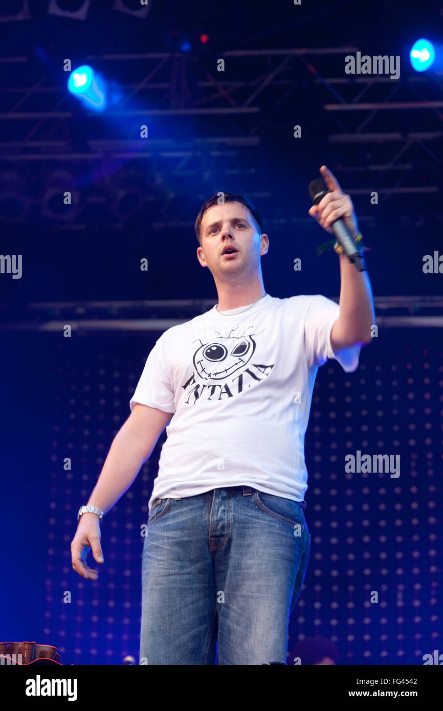 Mike Skinner singer in the Streets performing on the Jazz stage ...