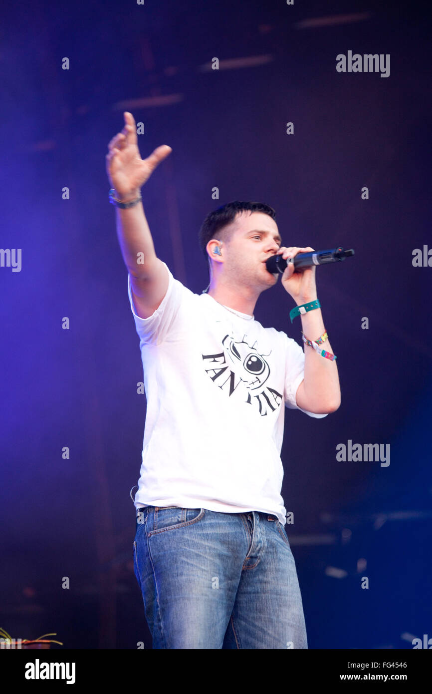 Mike Skinner singer in the Streets performing on the Jazz stage ...