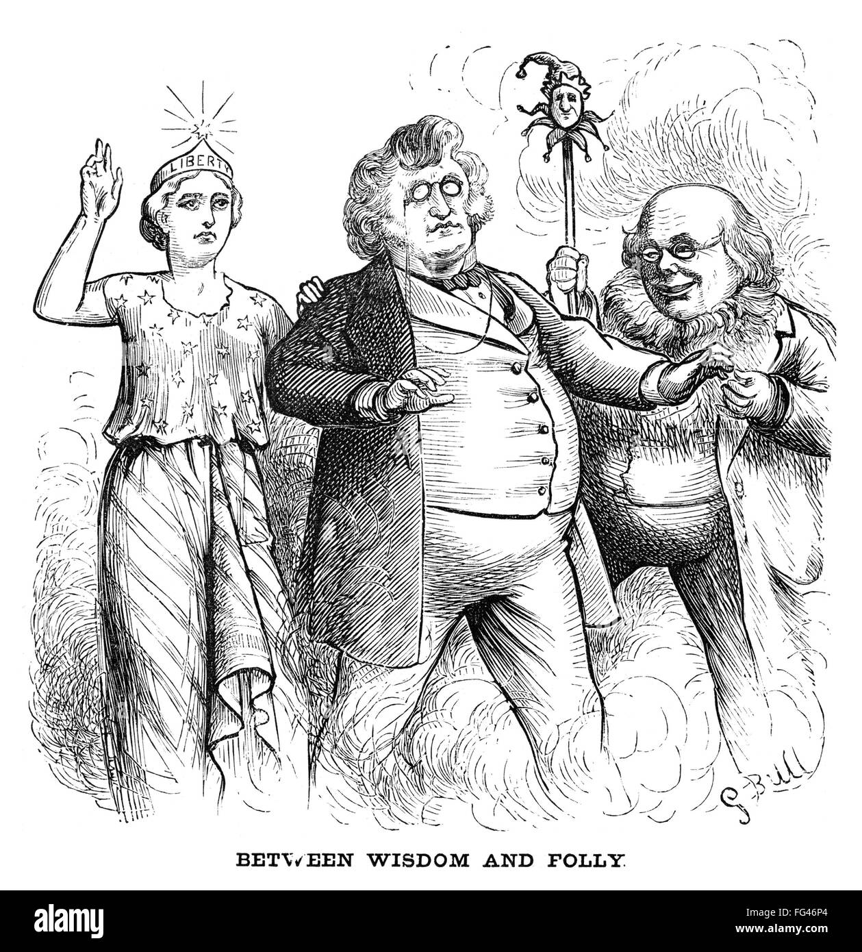 CHARLES SUMNER (1811-1874). /nAmerican politician. 'Between Wisdom and ...