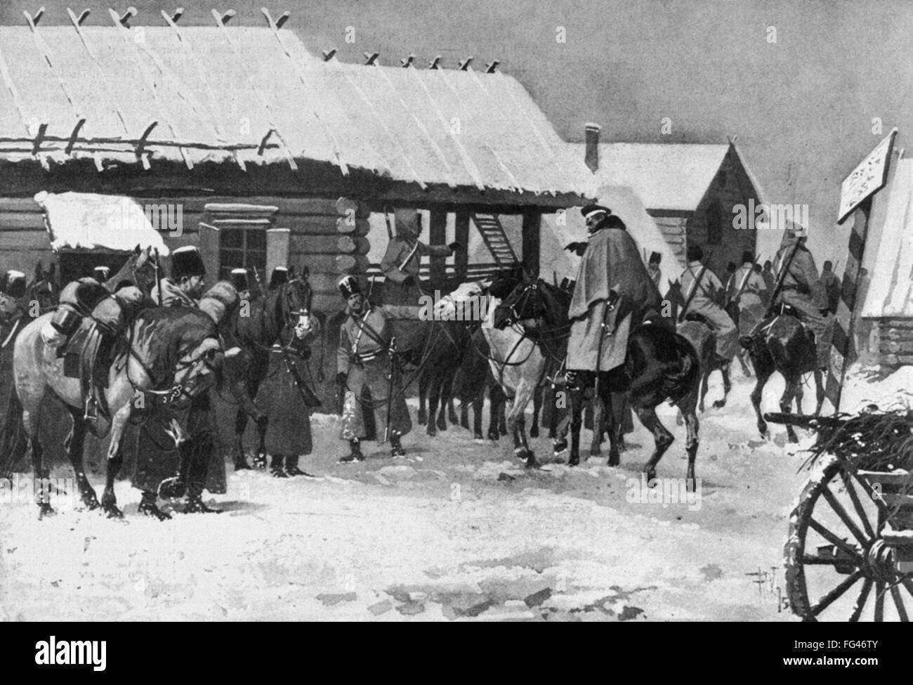 RUSSIA: SOLDIERS, 1895. /nA Russian cavalry detachment moving into ...