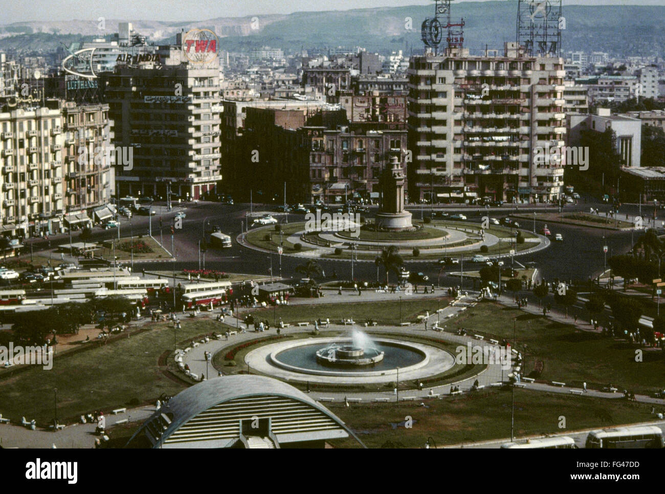 CAIRO: TAHRIR SQUARE, 1965. /nView of Tahrir Square in Cairo, Egypt ...